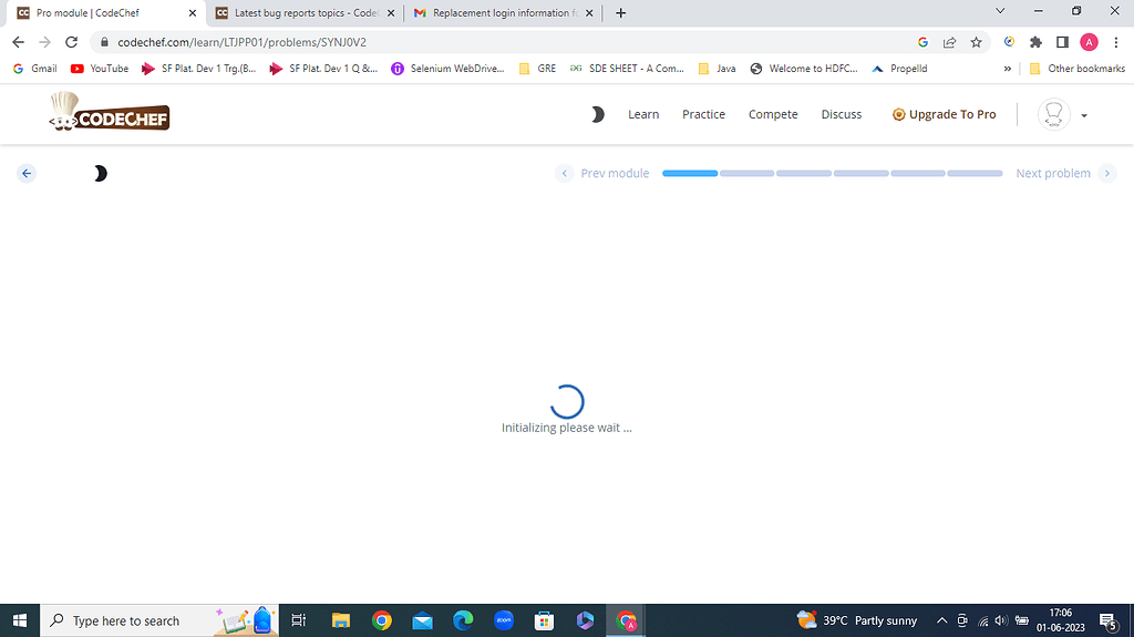 Not able to load the classes - bug reports - CodeChef Discuss