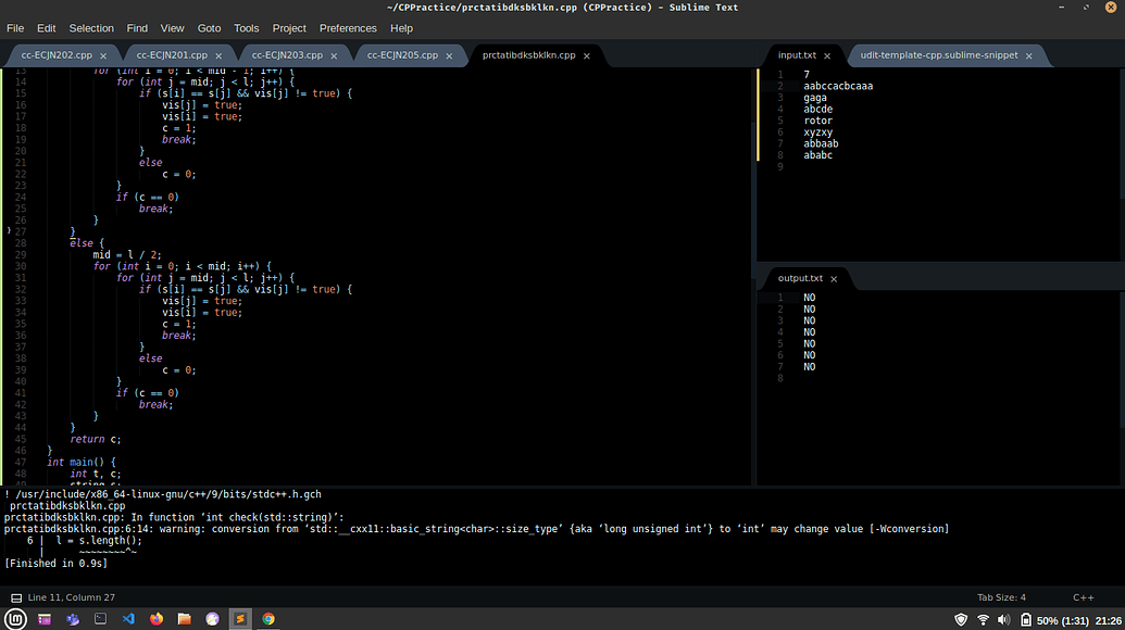 Lapindrome problem - CodeChef-DSA-learners - CodeChef Discuss Lapindrome problem - CodeChef-DSA-learners - CodeChef Discuss