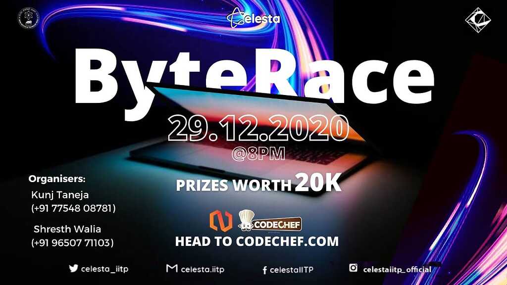 Invitation to Byterace 2k20 on CodeChef [Rated for Div-2 ...