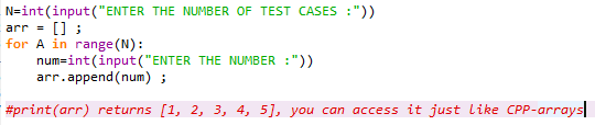 How To Store Values From Loop In Python General CodeChef Discuss
