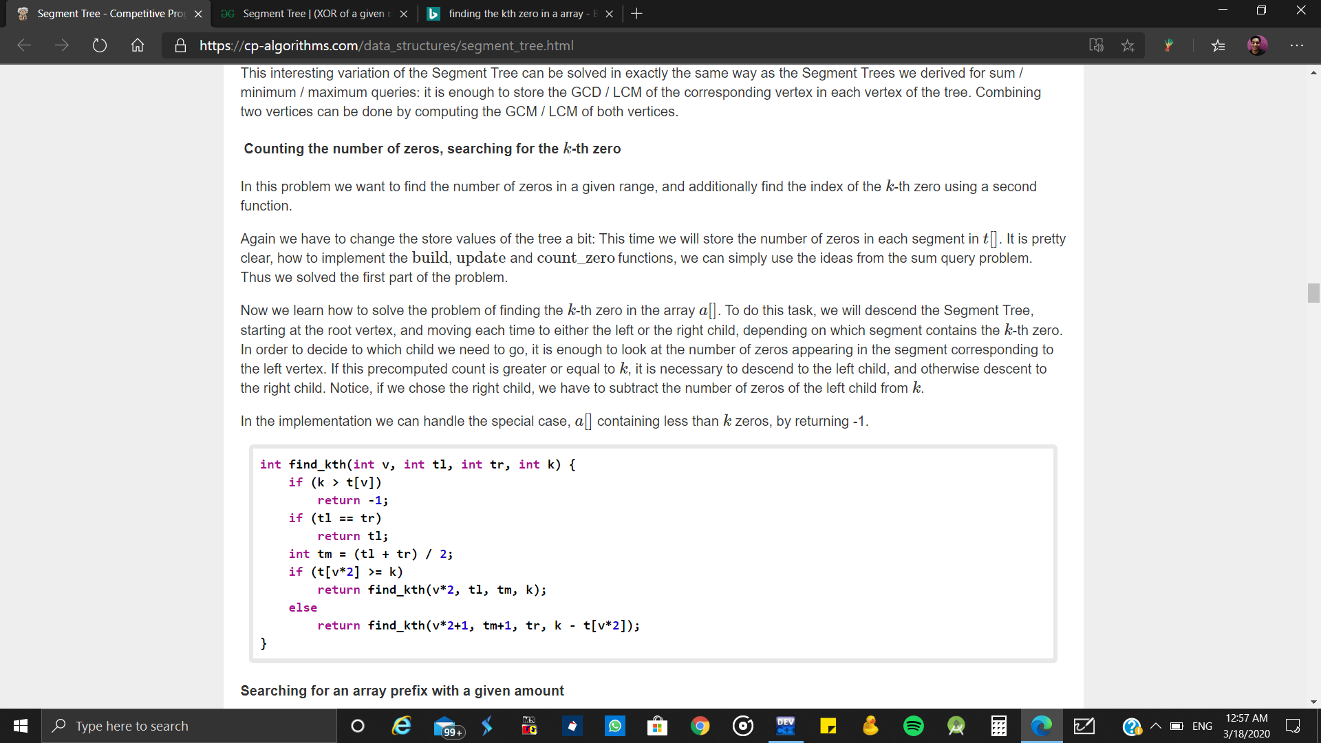 Kth Zero In An Array Codechef Discuss