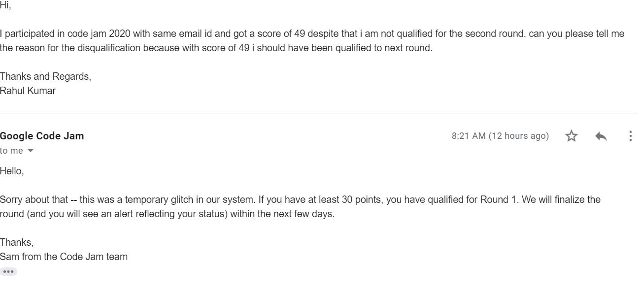 Google Code Jam 2020 Qualification Round Result - general - CodeChef Discuss
