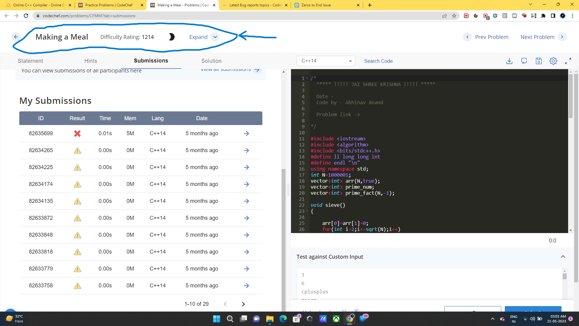 Regarding Practice Section - bug reports - CodeChef Discuss
