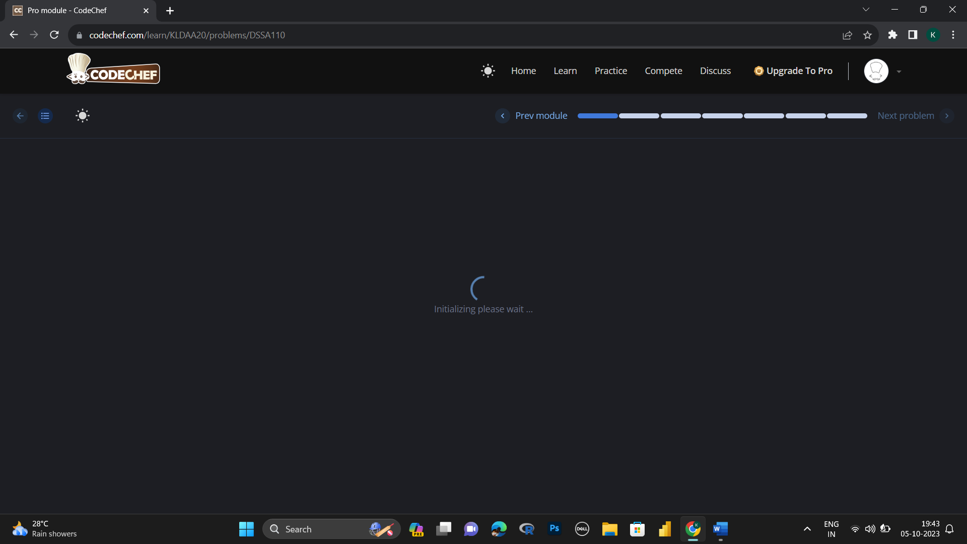 Im Getting A Error Of Initializing Please Wait Loading Error Bug Reports Codechef Discuss