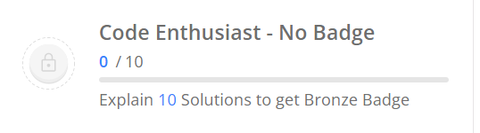 How to Explain solutions to unlock this badge - Code Enthusiast ...