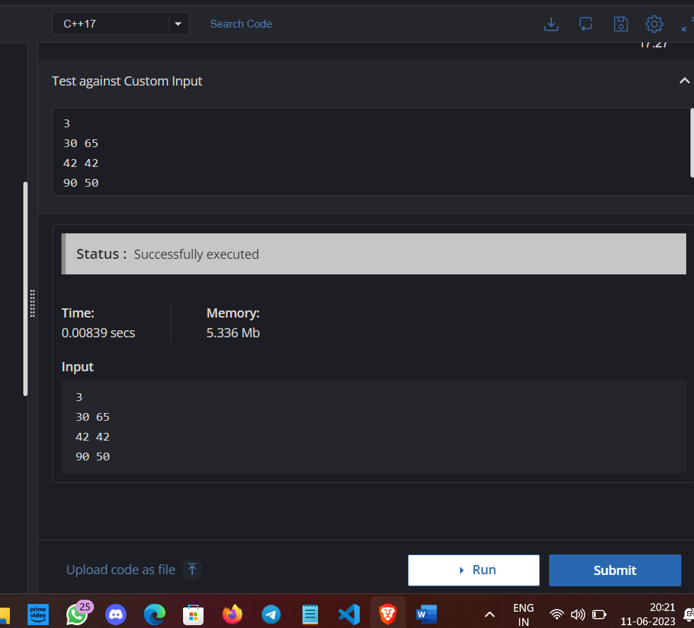 I am not able to see the output on compiling - help - CodeChef Discuss