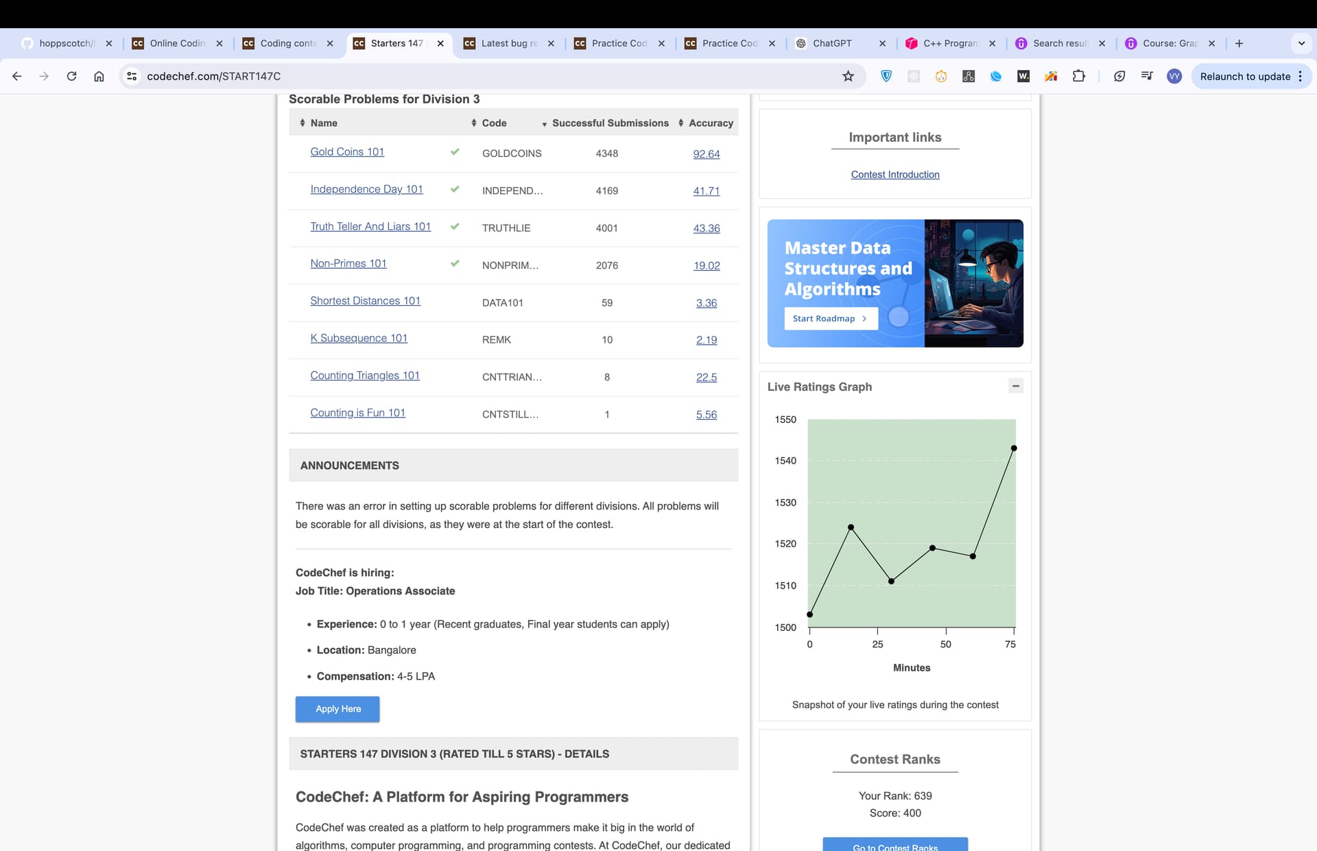 Contest Live Rating - bug reports - CodeChef Discuss