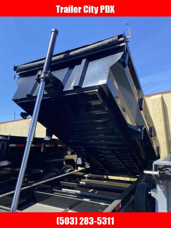 7 X 14 17.5K TELESCOPING DUMP TRAILER WITH 3FT HIGH FLARE SIDES/RAMPS/3 ...