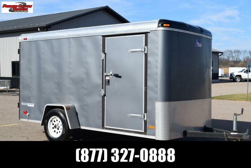 PRE-OWNED 2001 PACE AMERICAN 6x12 ENCLOSED CARGO TRAILER w/ REAR DOUBLE ...