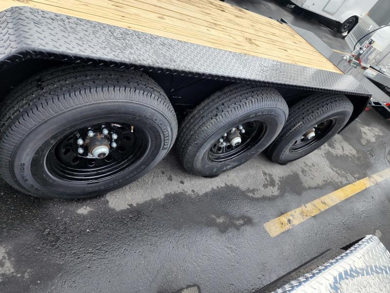 2023 PJ Trailers 22' T6 Tilt Deck Triple - Black Wood Flatbed Trailer ...