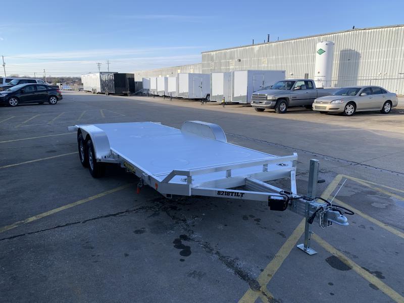 2024 Aluma 8218 Tilt Bed Aluminum Open Car Hauler Trailer | Trailer ...