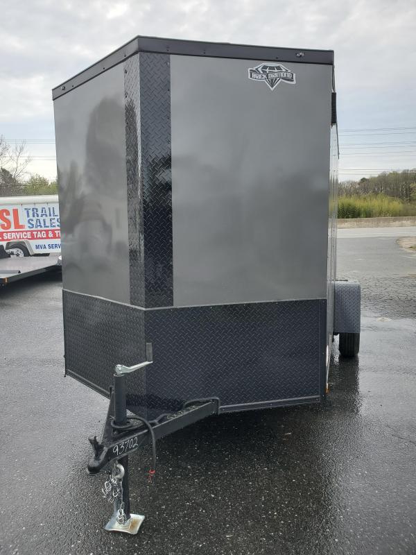 Diamond Cargo 6' x 12' Charcoal w/ Blackout Package Enclosed Trailer ...