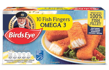 Limited edition fish finger packaging launched by Birds Eye