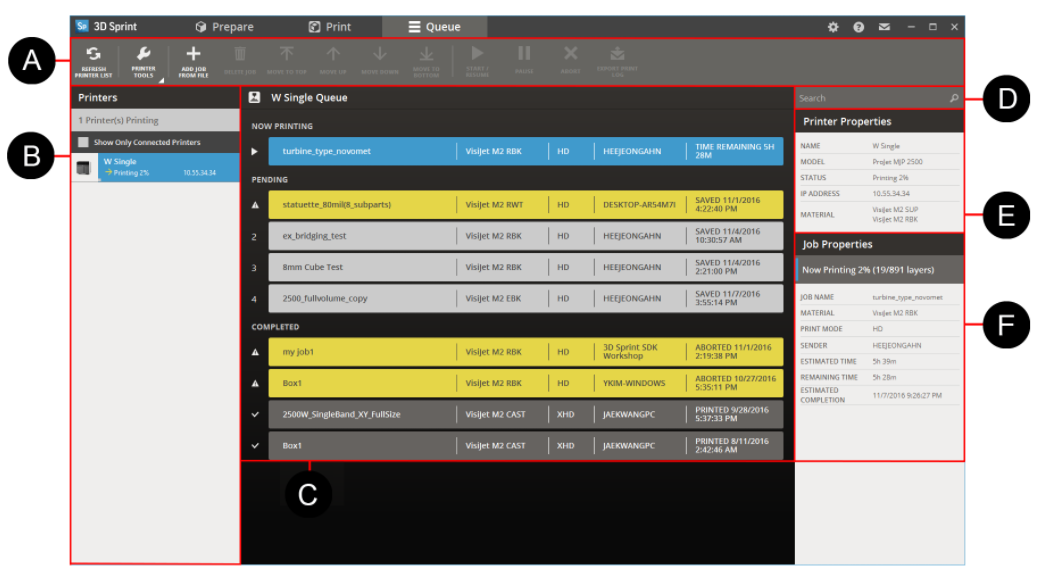 How do I control the status of a job in the queue