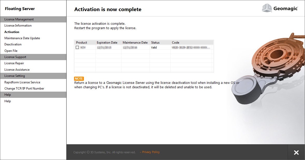 Getting Started > Licensing > Network Activation [NGL]