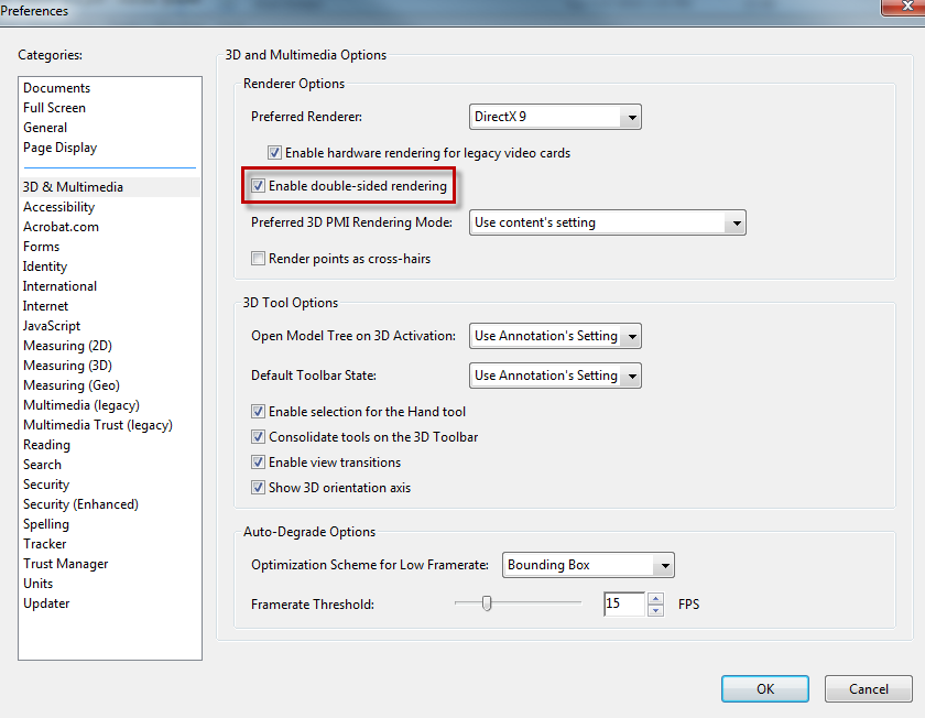 Why does my part seem to disappear in the 3D PDF Report