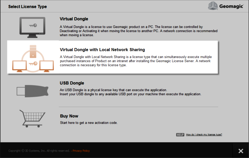 Getting Started > Licensing > Network Activation [NGL]