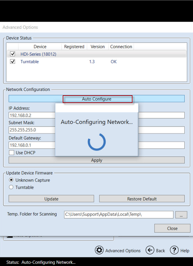Setting up the Capture Scanner