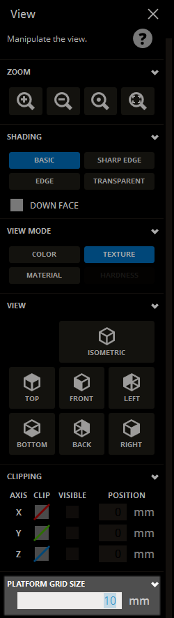 How can I change the platform grid to have larger or smaller cells
