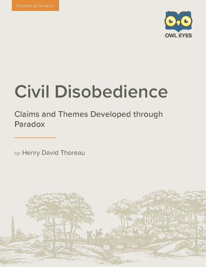 Civil Disobedience Owl Eyes Lesson Plan - Owl Eyes... - Literature ...