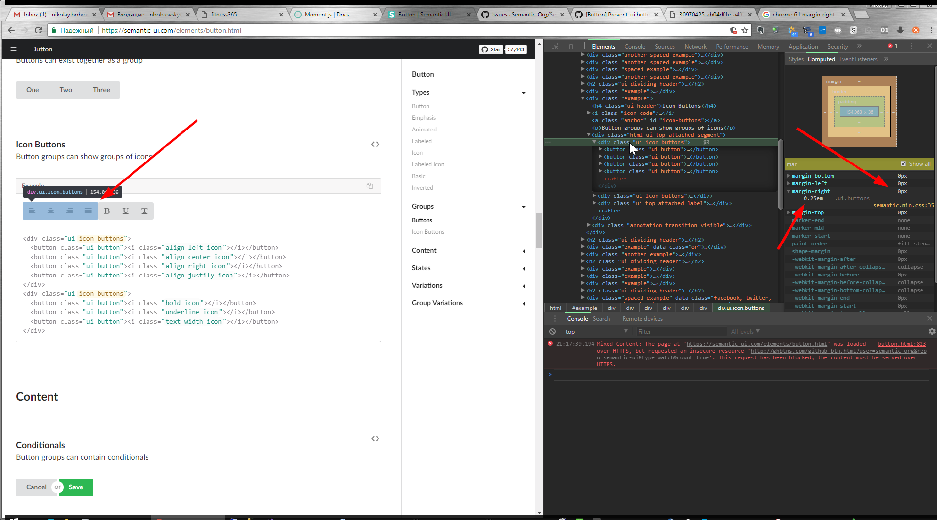 [Button] .ui.icon.buttons has no margin-right · Issue #5843 · Semantic-Org/Semantic-UI · GitHub