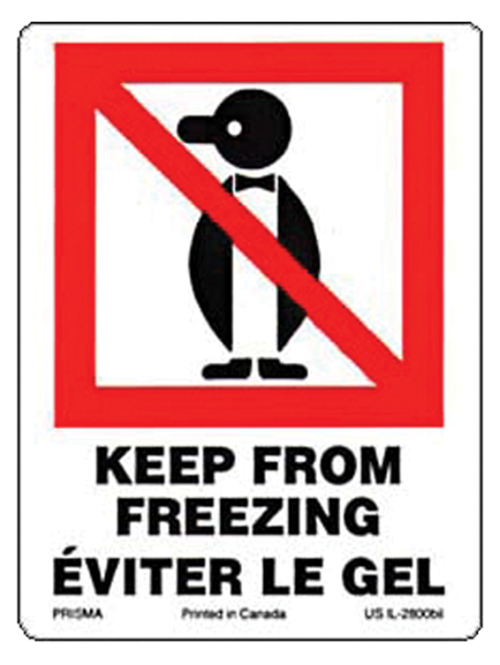 Shipping Labels Bilingual KEEP FROM FREEZING
