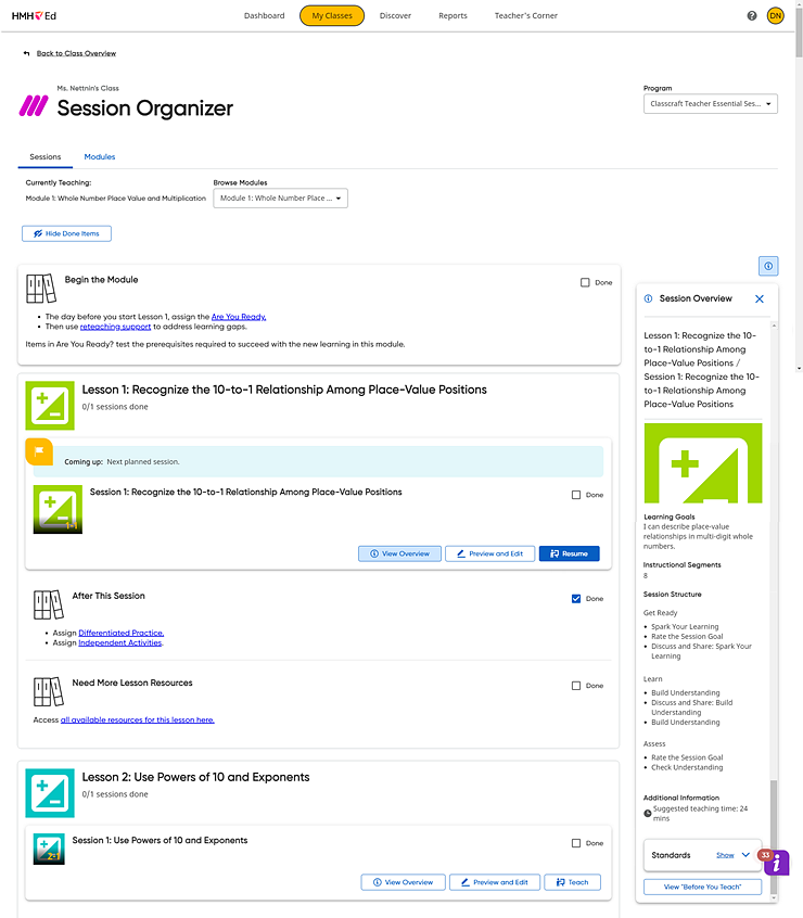Use Your Classcraft Session Organizer on HMH Ed