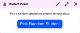 Student Picker in Classcraft as a Teacher