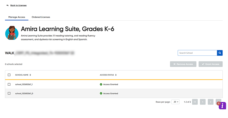 View Amira Learning License Status as an Administrator on HMH Ed