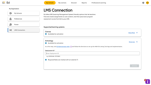 Ed-Schoology Integration: Connect to Ed