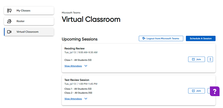 Allow Virtual Classroom