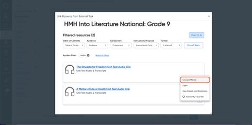 Assign HMH Ed Resources in Canvas