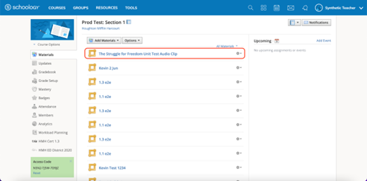 Assign HMH Ed Resources in Schoology