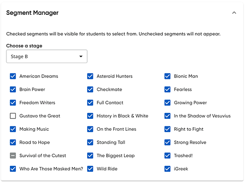 Manage Read 180 Segments for Classes and Students