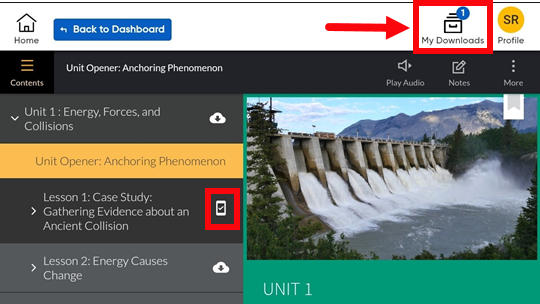 Download Resources in HMH Go as a Student