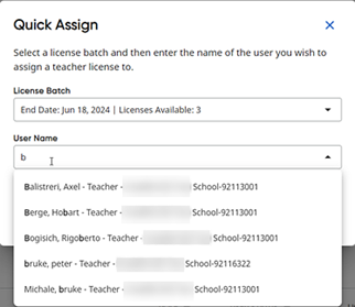 Use Quick Assign to Assign Product Licenses