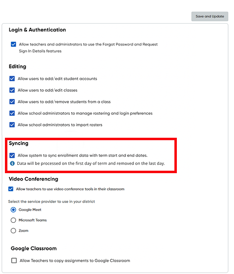Sync Data to Active Term in Heinemann Flight