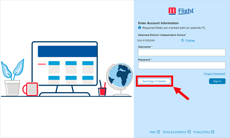Request Sign In Details