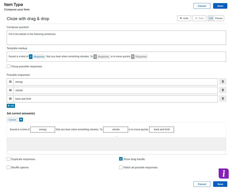 Create Items for Custom Assessments in Heinemann Flight as a Teacher