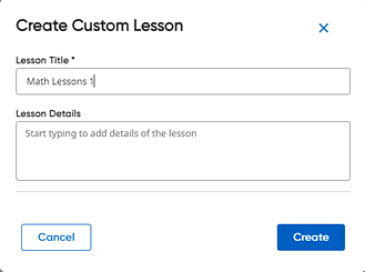 Create Lessons