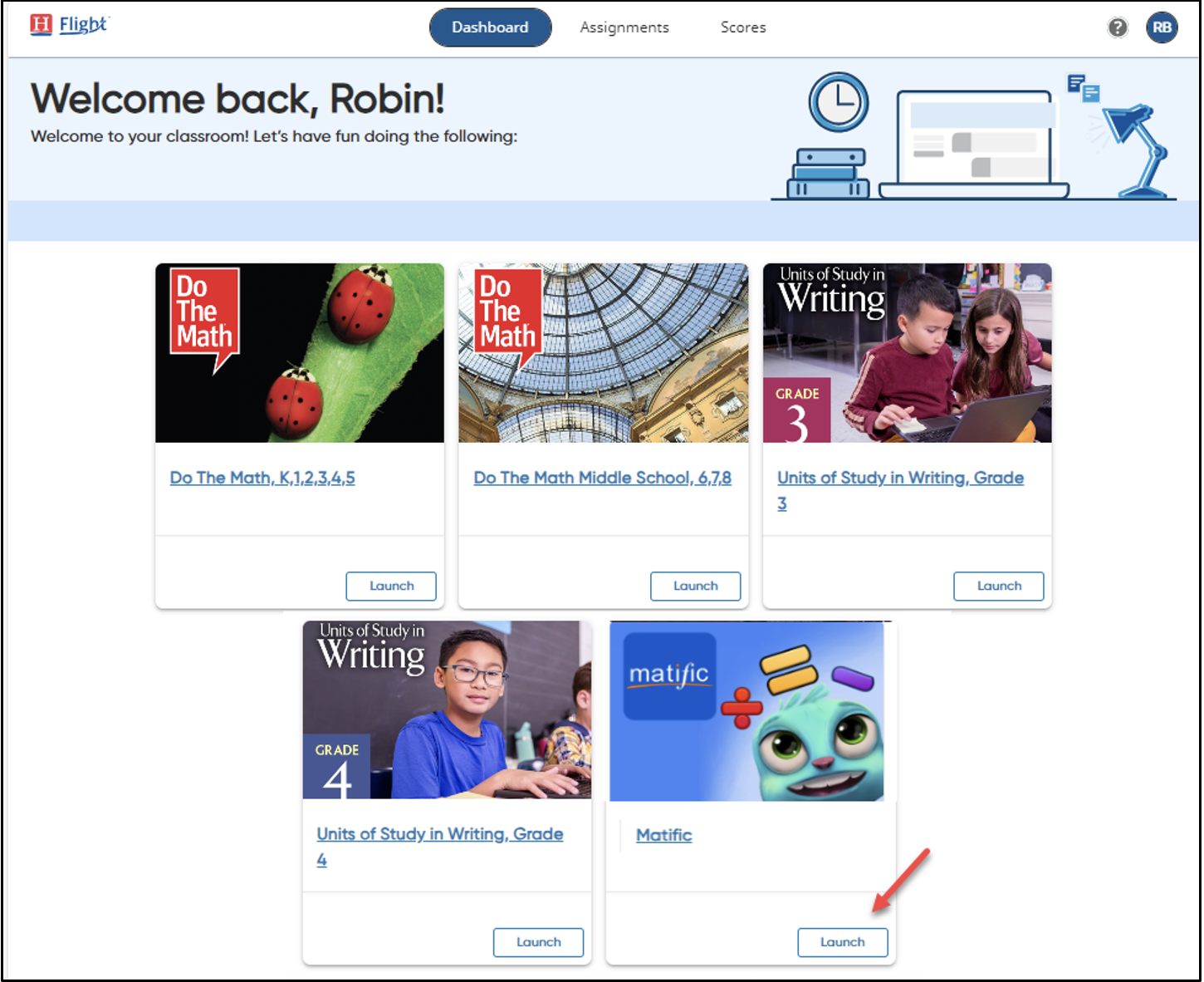 Accessing Matific on Heinemann Flight
