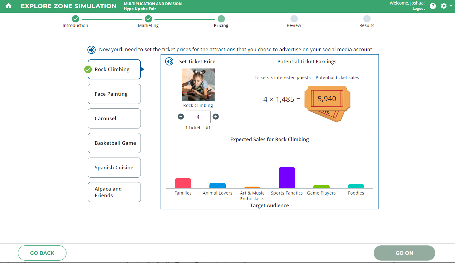 Simulations in Math 180 (HMH Ed Student)