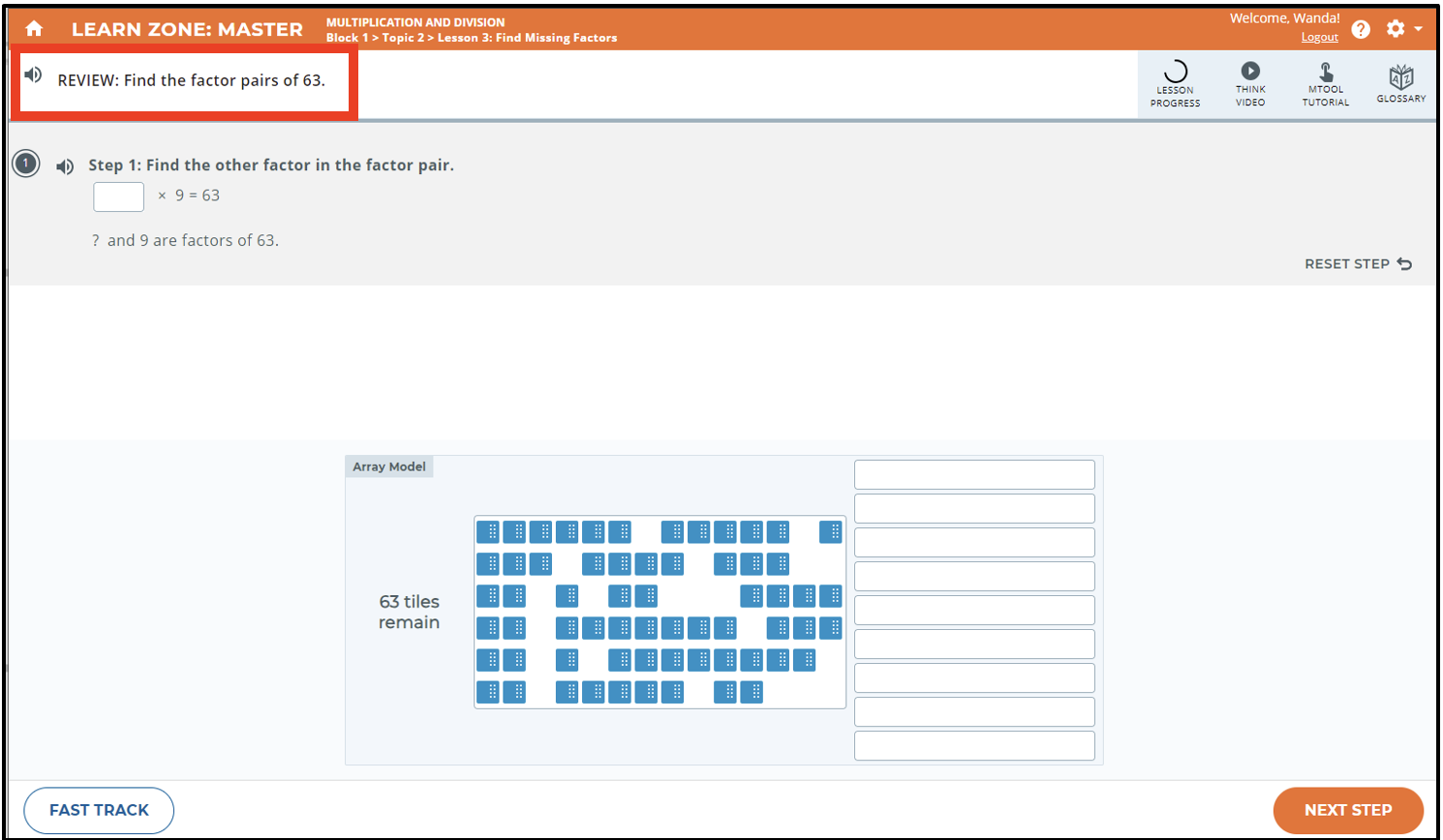 Master in Math 180 (HMH Ed Student)