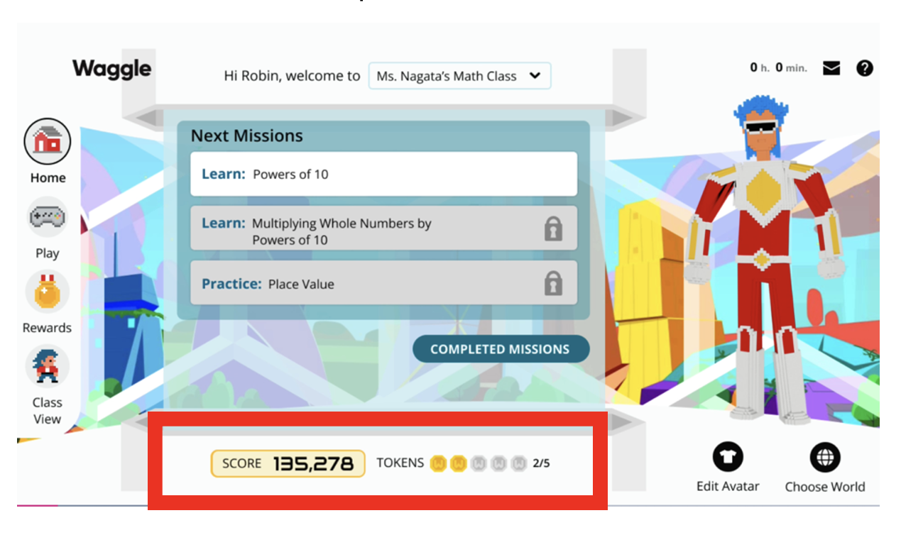Earning and Using Points and Tokens in Waggle (HMH Ed)