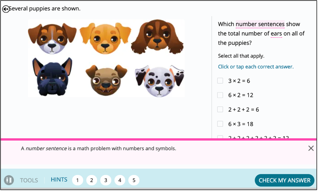 Vocabulary Support in Waggle (HMH Ed Teacher)