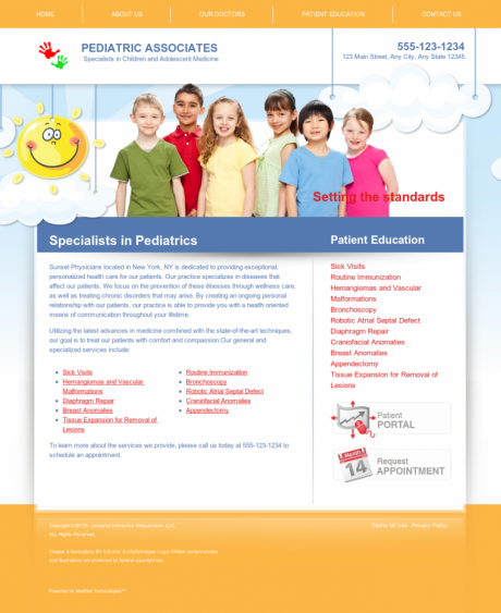 Pediatrics Website Design | Healthcare Web Development