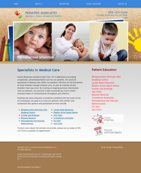 Pediatrics Website Design | Healthcare Web Development