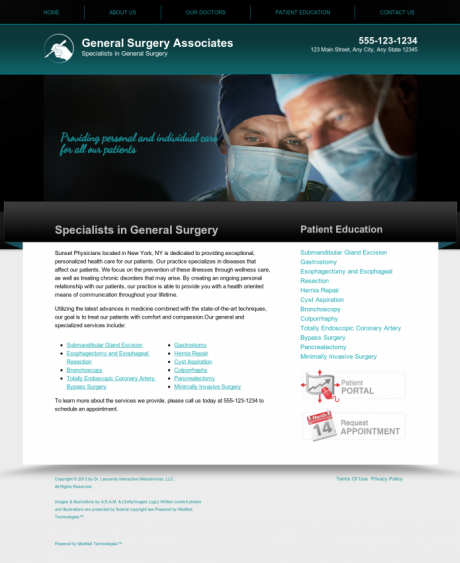 General Surgery Website Design | Healthcare Web Development
