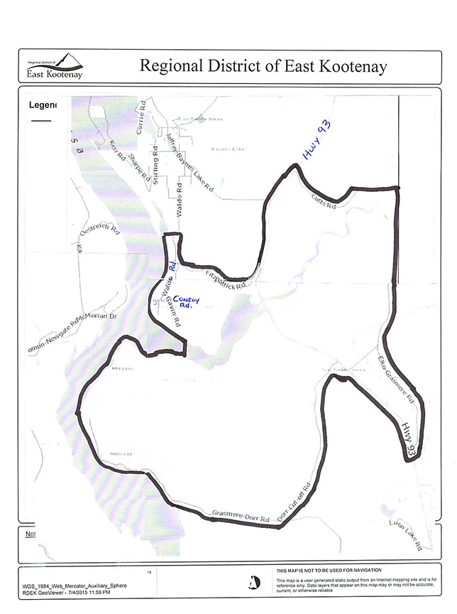 Evacuation Order - Kragmont & Area - Map - East Kootenay News Online Weekly