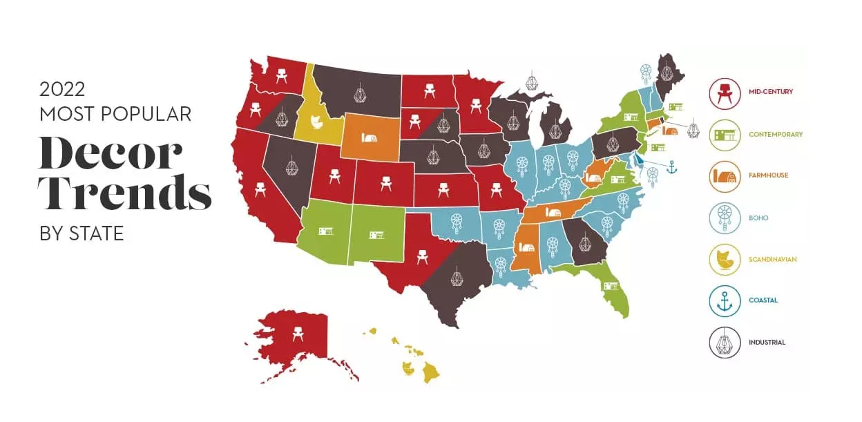 The Most Popular Décor Trend By State in 2022